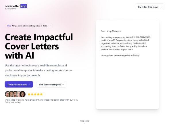 AI-Powered Cover Letters: Templates - almma.AI