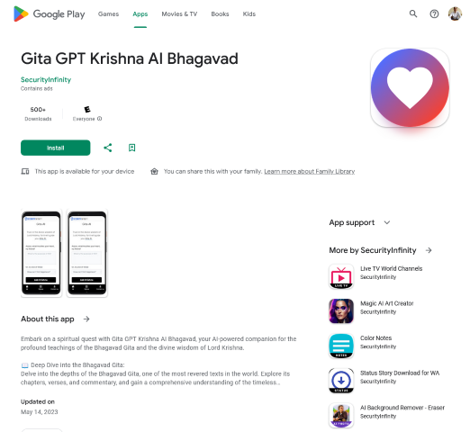 Gita GPT Krishna AI Bhagavad (Google Play) - almma.AI