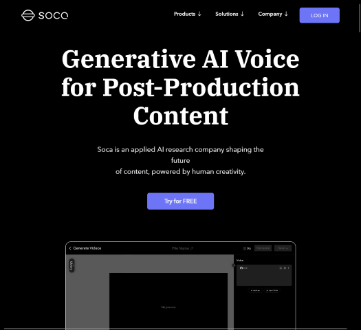 SOCA - Generative AI Voice and Character: Revolutionizing Creative ...