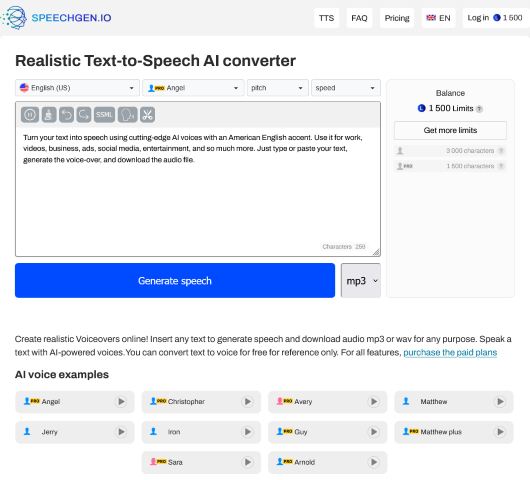 Realistic Text to Speech converter & AI Voice generator - almma.AI
