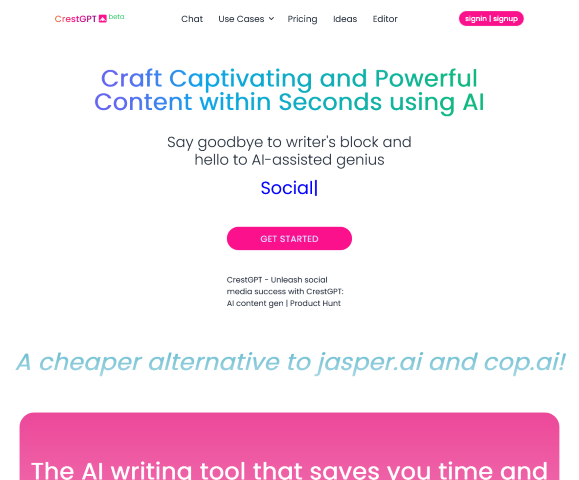 CrestGPT - AI-Driven Content Creation Tool - almma.AI