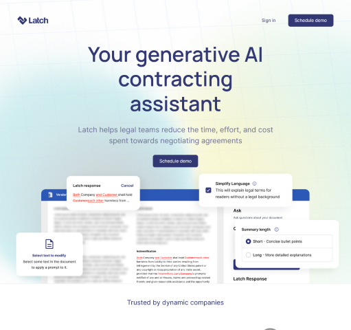 Latch: Next Generation Contracting Assistant - almma.AI
