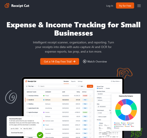Best Receipt & Expense Tracking App - Receipt Cat - almma.AI